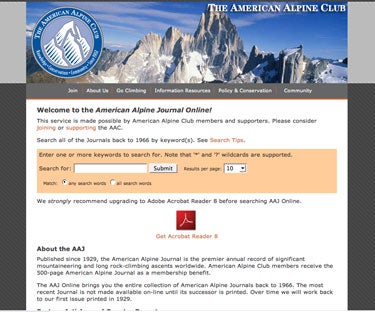 The American Alpine Club Releases the American Alpine Journal Online ...