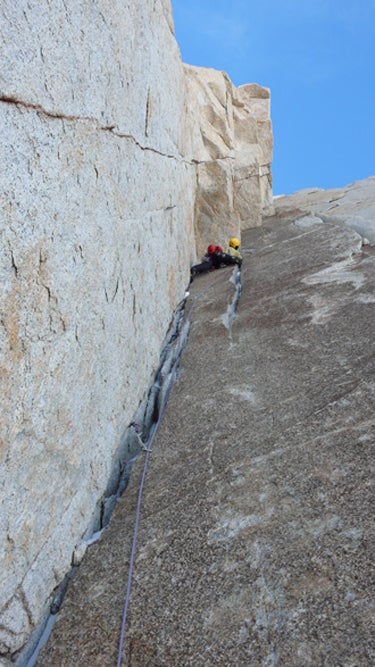 New Route on Fitz Roy's North Pillar - Climbing