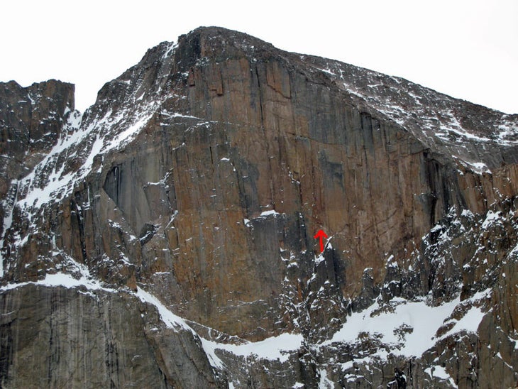 New Free Line Up the Diamond - Climbing