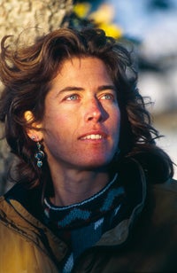 American climbing legends Steve House and Lynn Hill at the ...