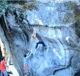 Leslie-Wujastyk on Midnight Lightning (V8) - Climbing