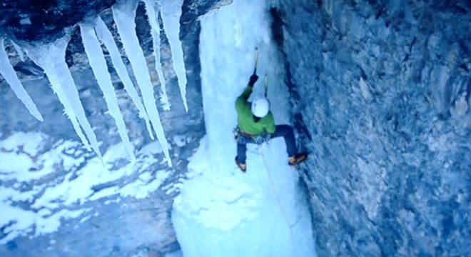 Steve House and Vince Anderson in Ouray - Climbing