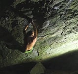 Christian Core on Gioia (V16) - Climbing