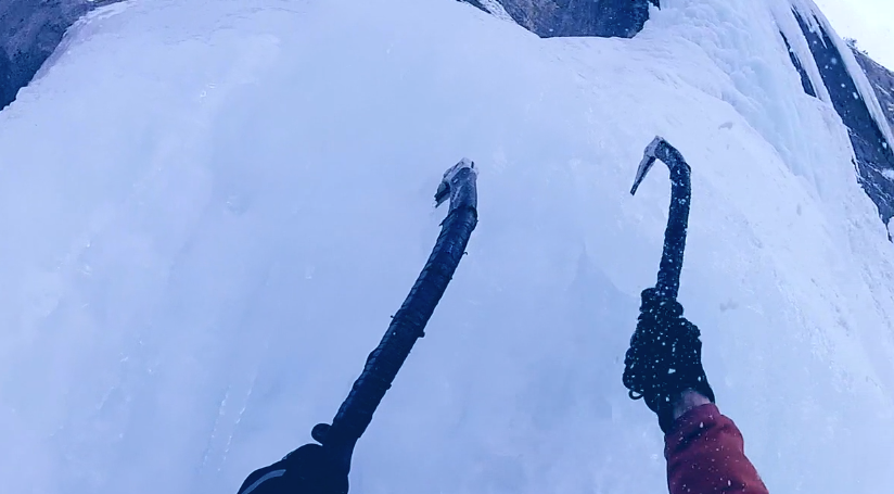 Watch Ice Pillar Fully Collapse With Climber Still On It - Climbing
