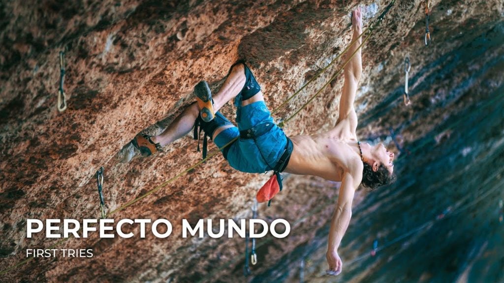 Watch Adam Ondra Project Perfecto Mundo (5.15c)