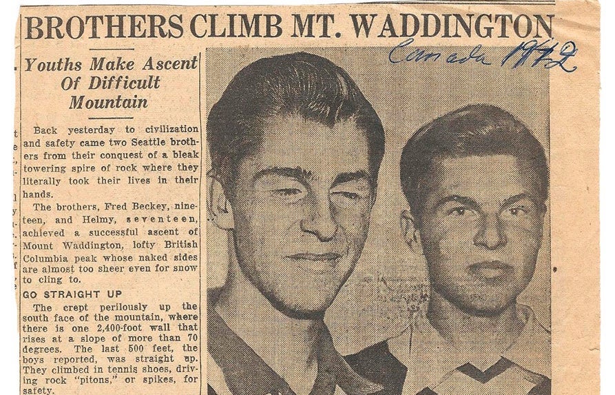 Fred Beckey on the Improbable Ascent of Mount Waddington - Climbing