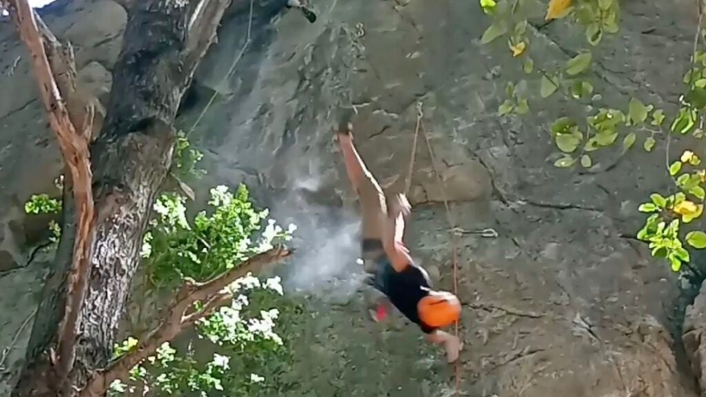 Weekend Whipper: Climber Skips Bolt Takes Big Fall - Climbing