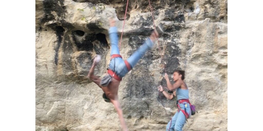 Weekend Whipper: Climber Flips Upside Down from Rope - Climbing
